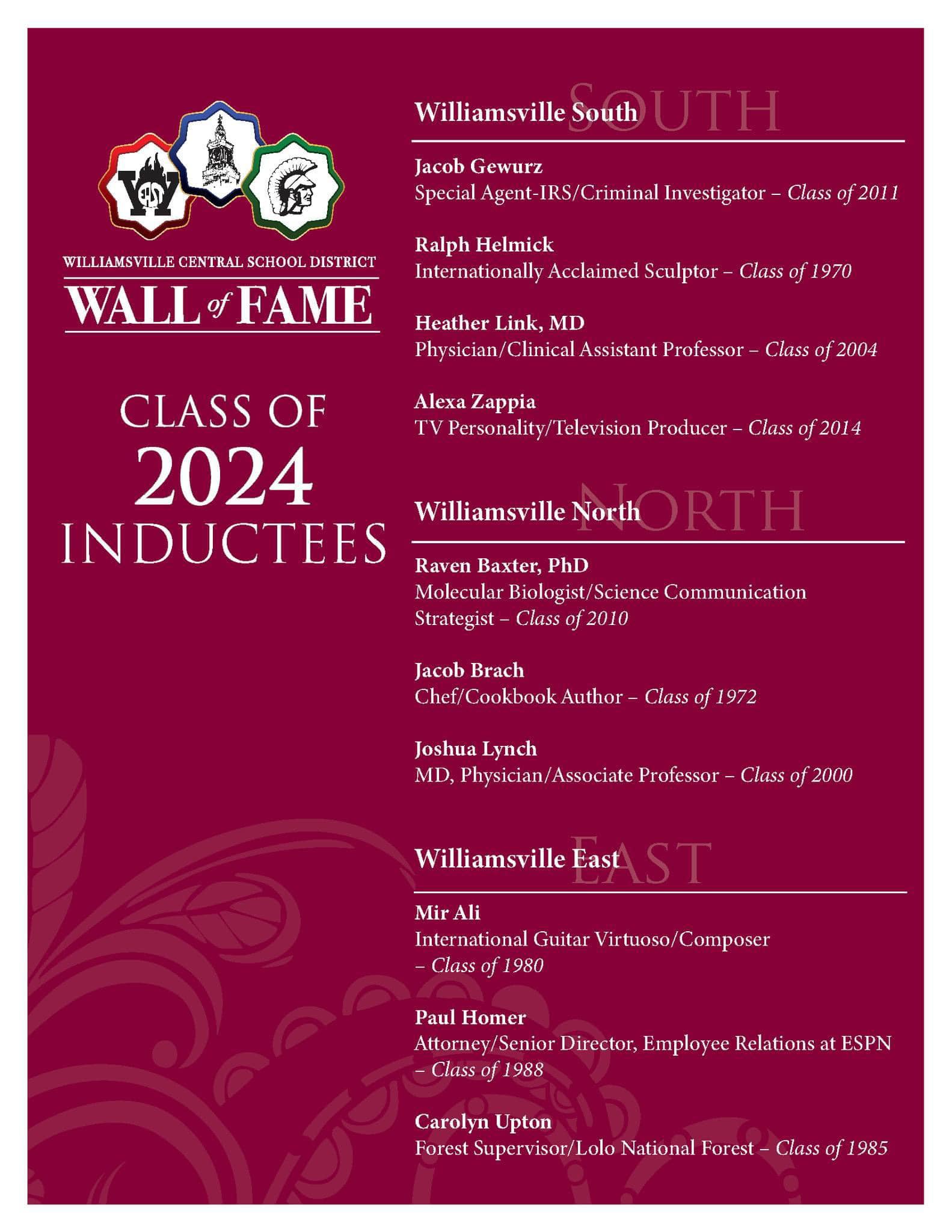 Williamsville Education Foundation | Wall of Fame - WEDF